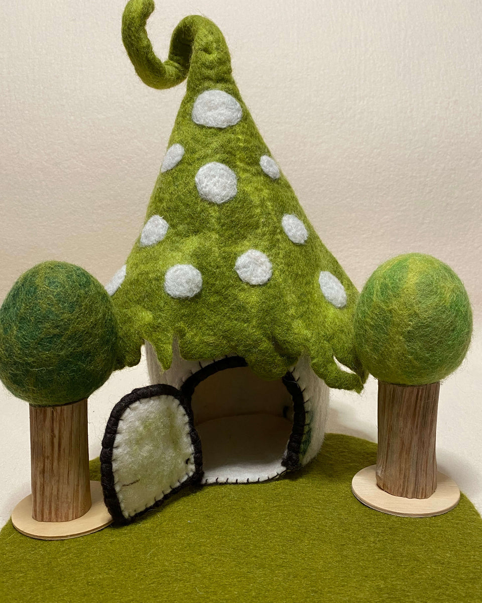 Olive Green Medium Toadstool Home – The Pixie Patch