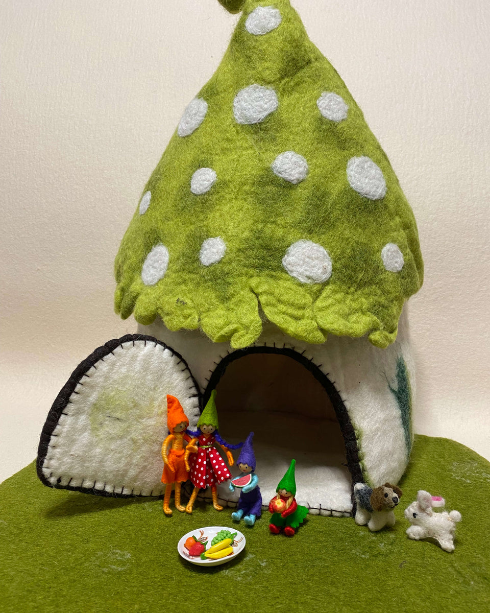 Olive Green Super Large Toadstool Home – The Pixie Patch