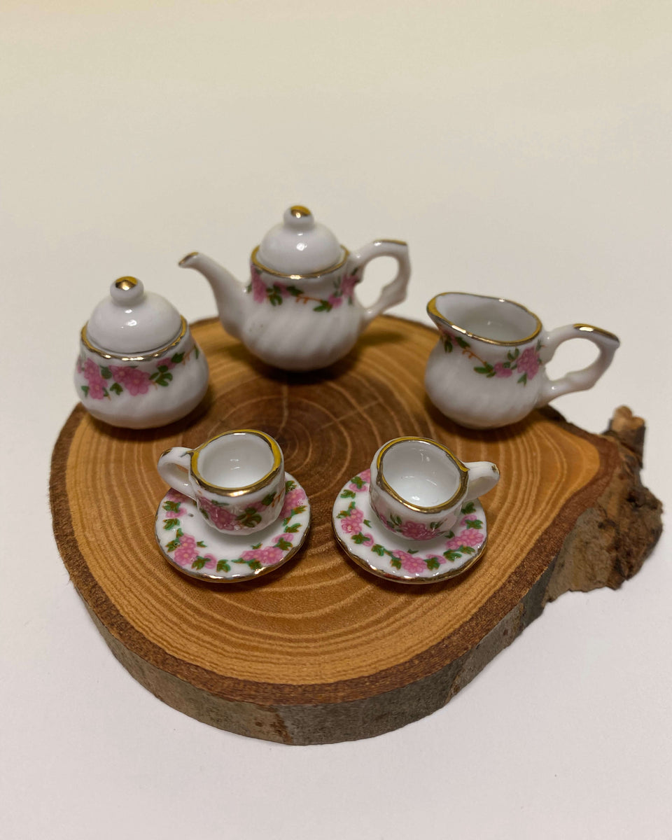 Pink Flowers Tea Set (9pcs) – The Pixie Patch