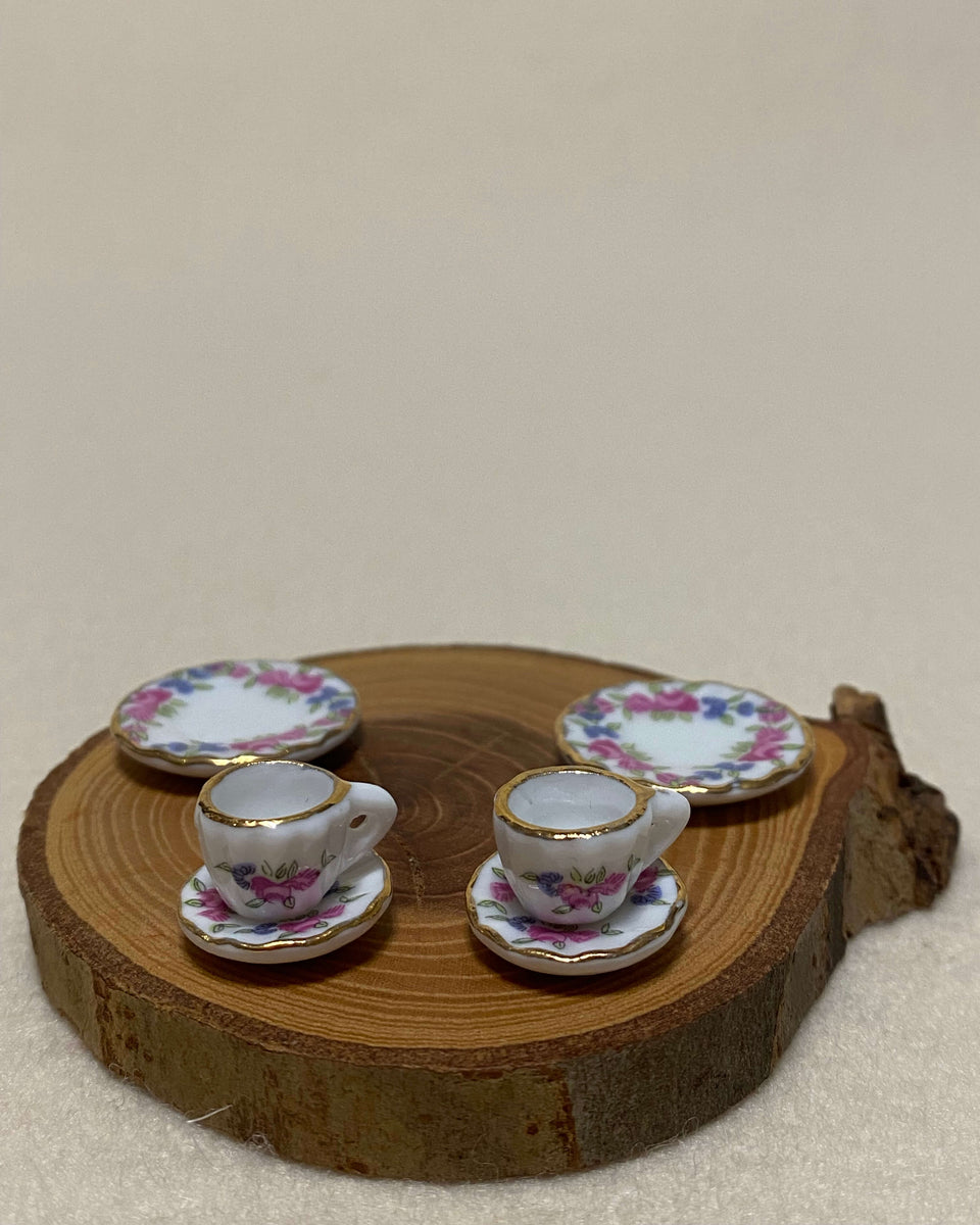 Pink and Blue Flowers Tea Set (6 pcs) – The Pixie Patch